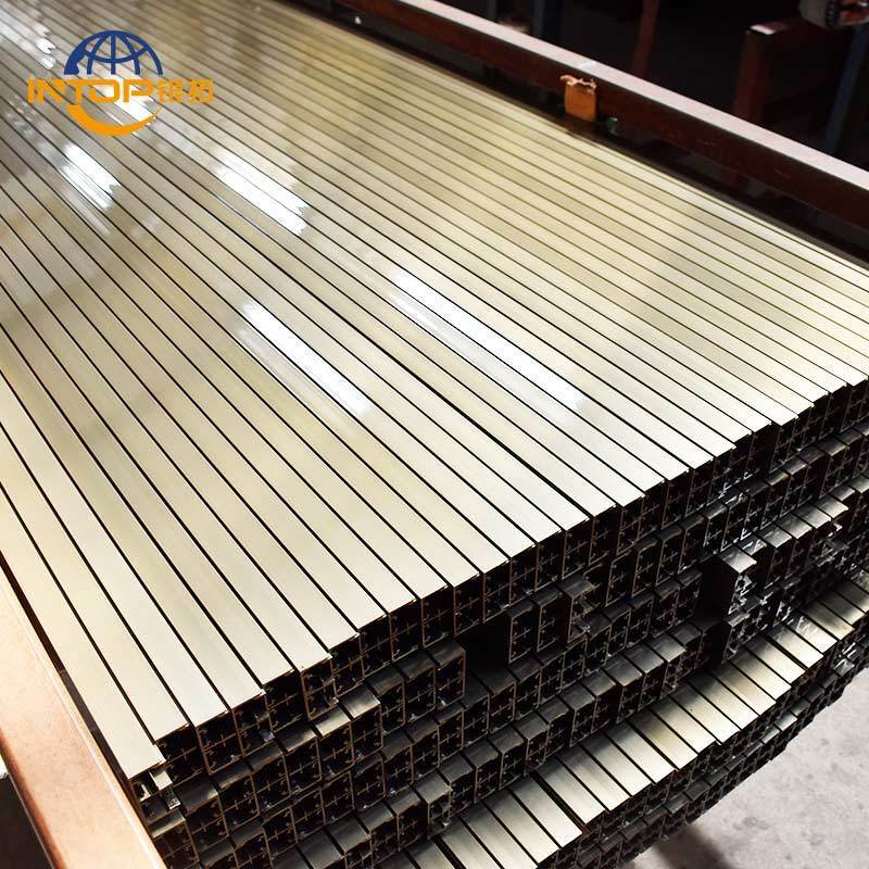 Champagne Anodized Glossy Aluminium Window Profile 6063-T5 for Wardrobe ...